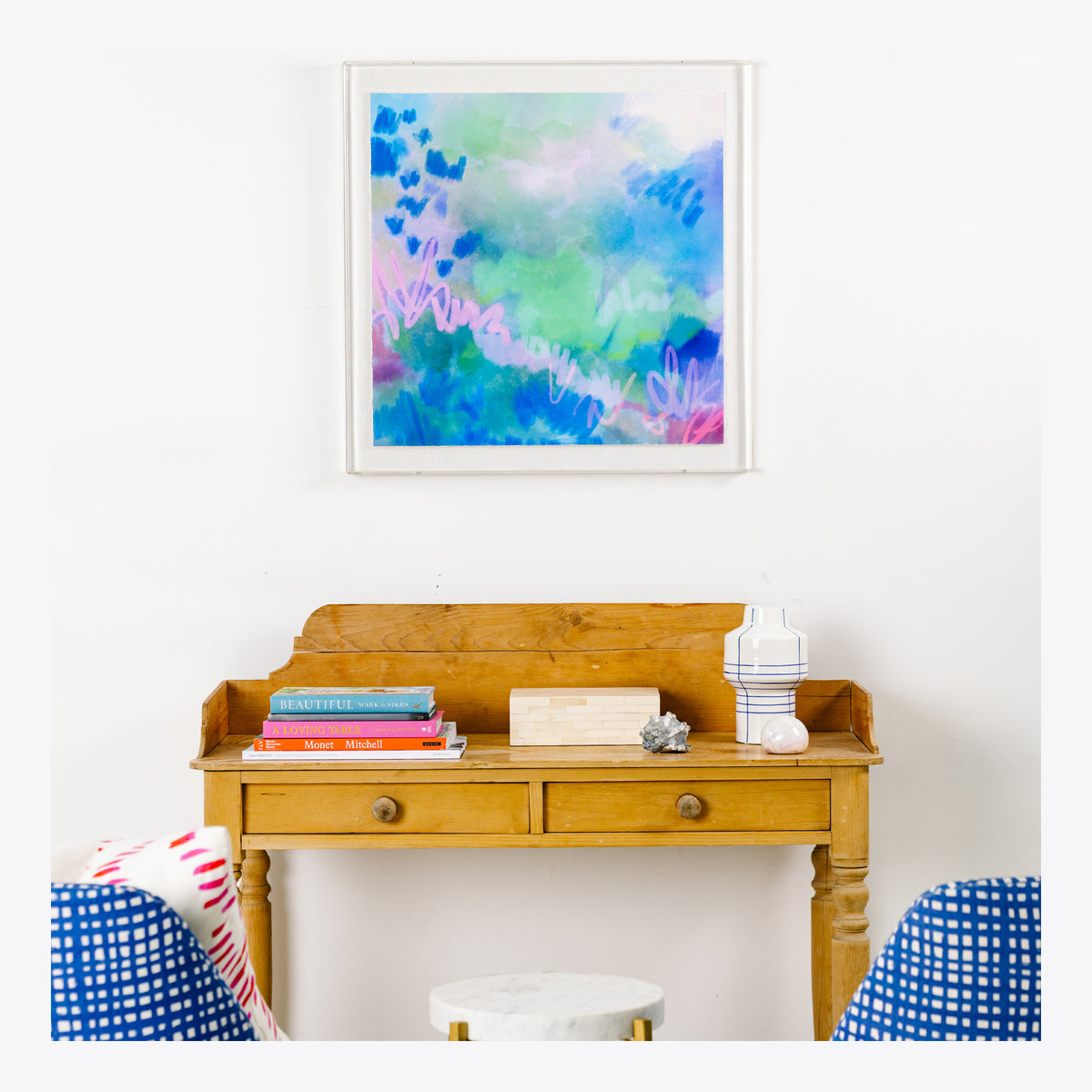 Pastel Garden - Custom Plexibox Frame – CASSIE ADAMS DESIGNS